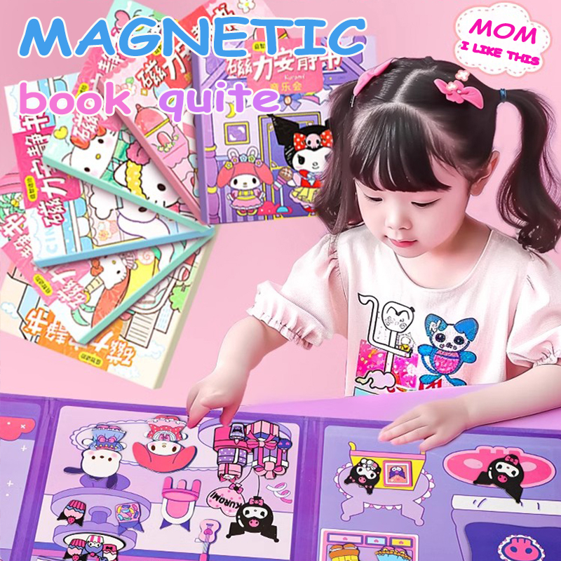 Magnetic Quiet Book Sanrio Diy kuromi Magnetic Quiet Book Toy Book Cut ...