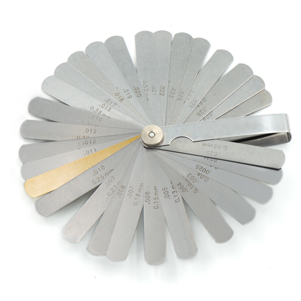 32 Blades Gauge Thickness Dual Marked Metric and Imperial Gap Measuring Tool Stainless Steel ...