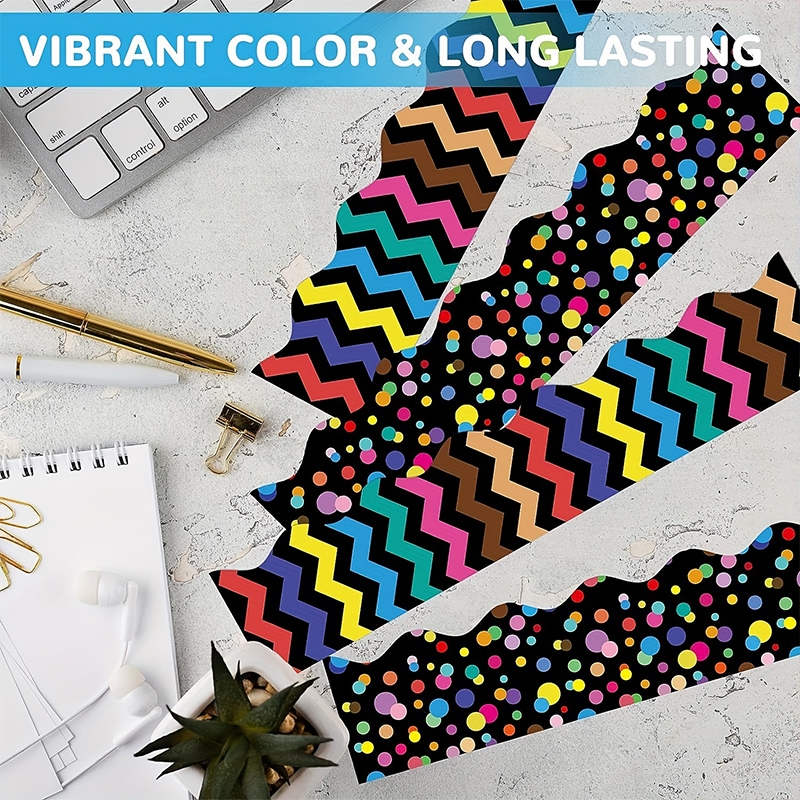 Border Stickers Colorful Waterproof Billboard Classroom Border ...