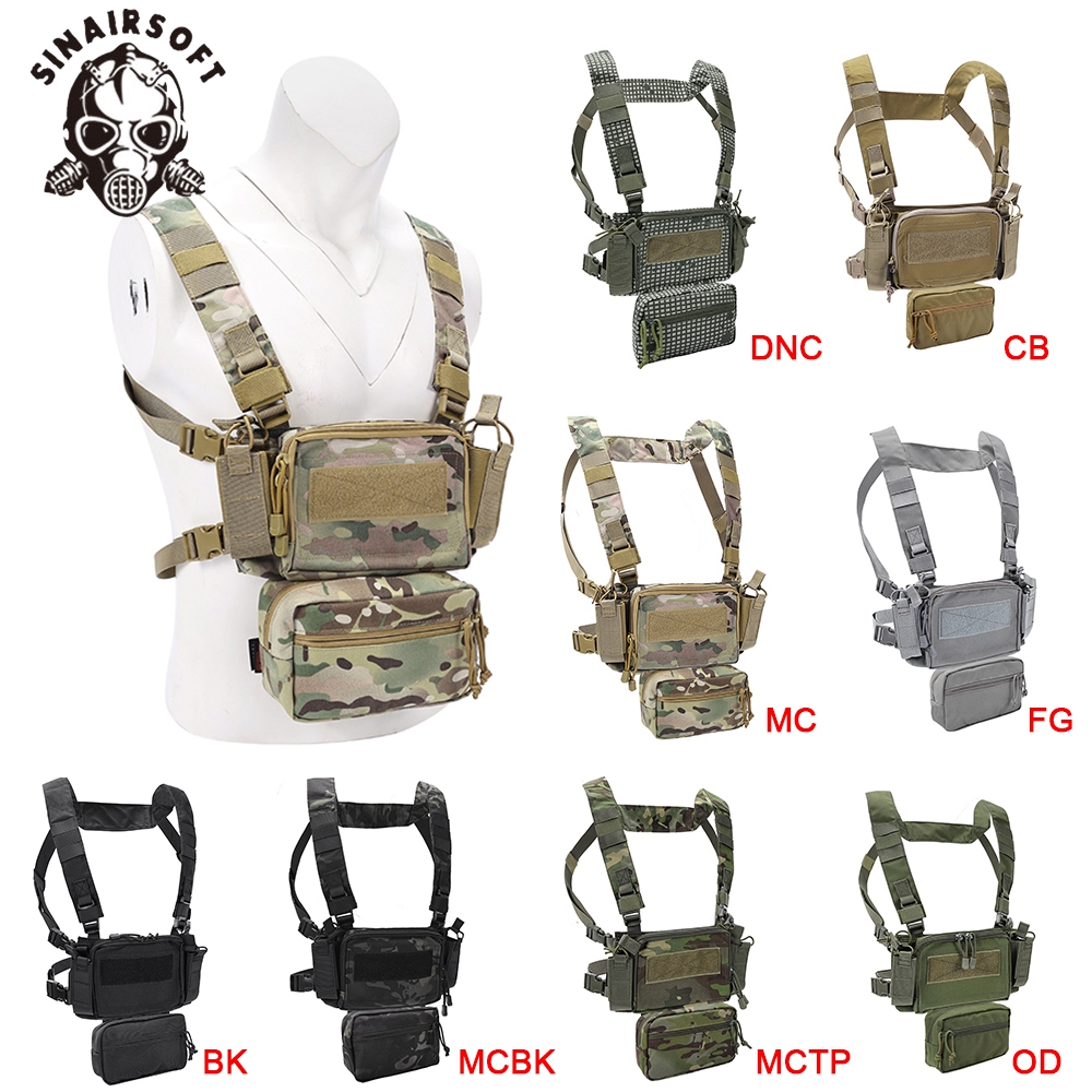 SINAIRSOFT Tactical D3CR Chest Rig Micro Chest Vest with 5.56 7.62 ...