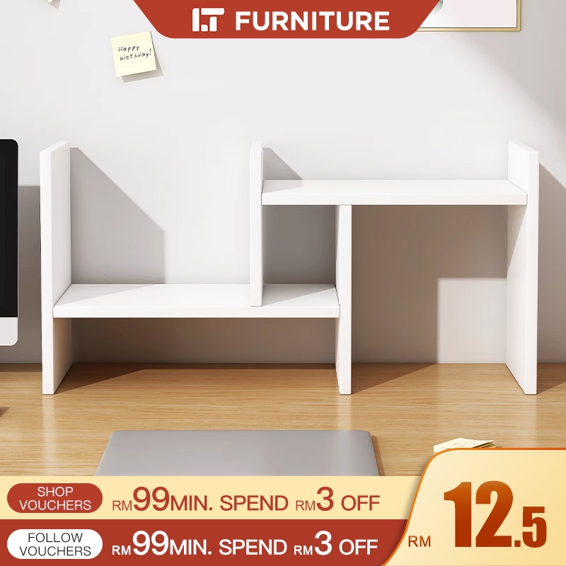 TableTop Rack Adjustable Book Rack Rak Buku Desk Organizer Adjustable ...