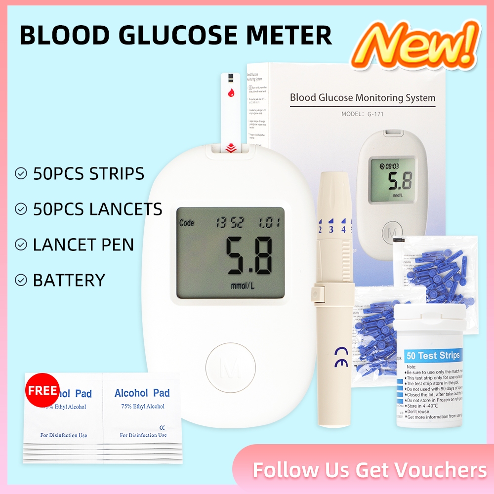 Blood Sugar Test Kit Blood Glucose meter Complete Set Original ...