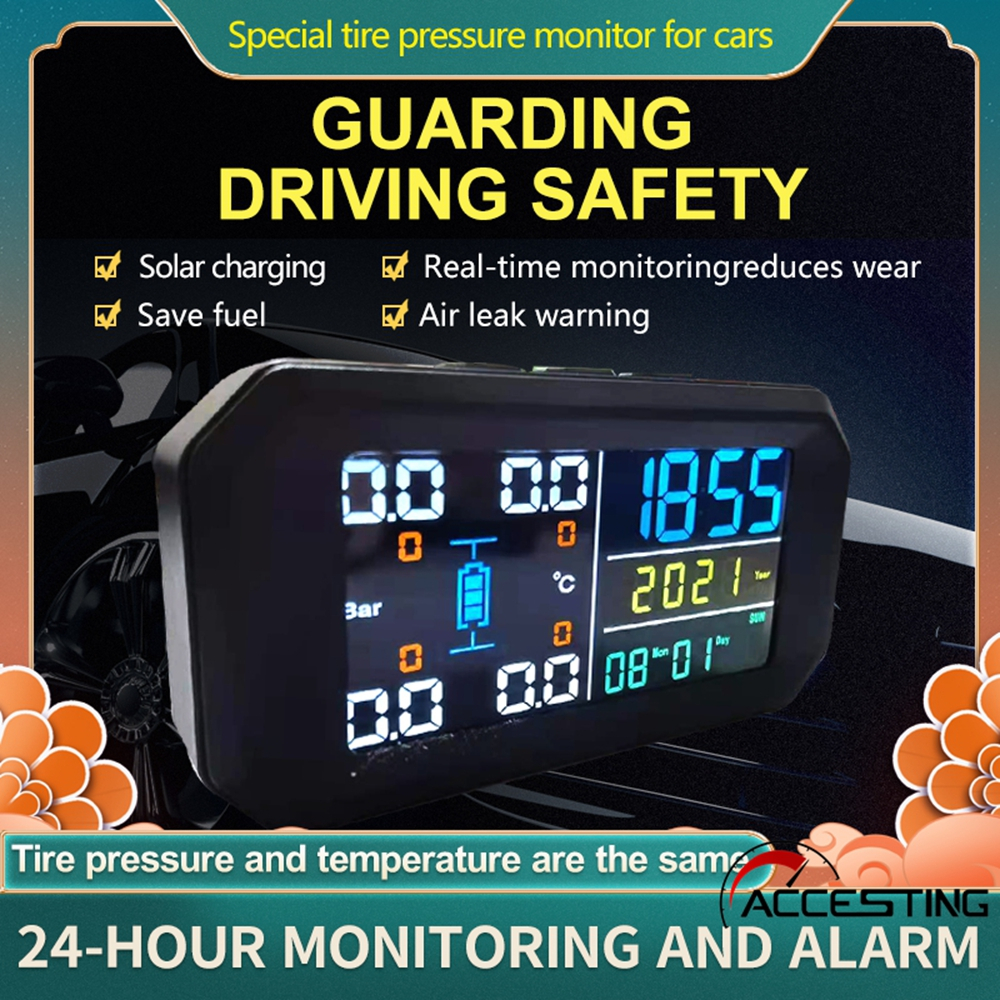 TPMS Car Tire Pressure Monitoring System with 4 Tire Pressure External ...