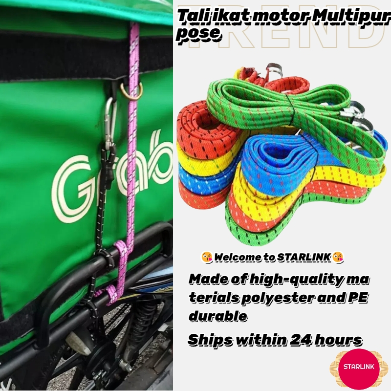 Tali ikat motor Multipurpose Tie tali getah motor tali motor Elastic ...