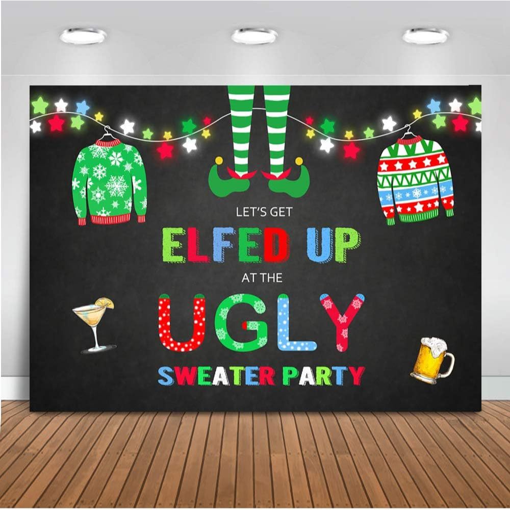 Ugly Sweater Party Photography Backdrop 7x5ft Christmas Ugly Sweater ...