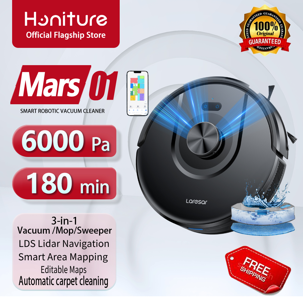 Laresar Mars01 Robot Vacuum LDS Laser Navigation 6000pa Mop Cleaner 4500mah App Control 2024 ...