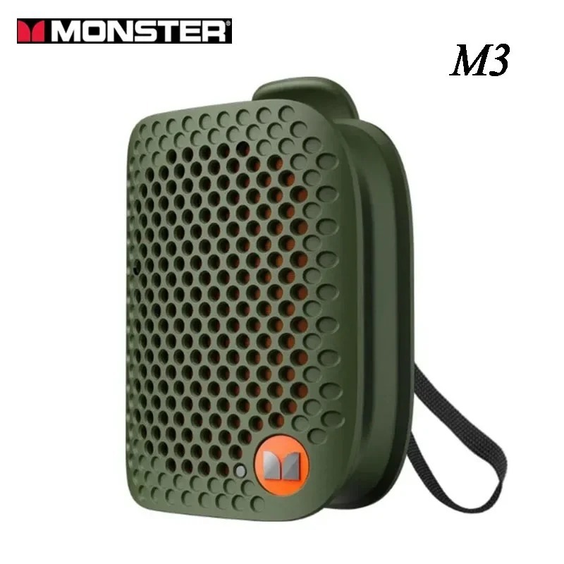 Monster M3 TWS Bluetooth Speaker Wearable Magnetic Clip-on Portable Bluetooth Sound Box IPX5 ...