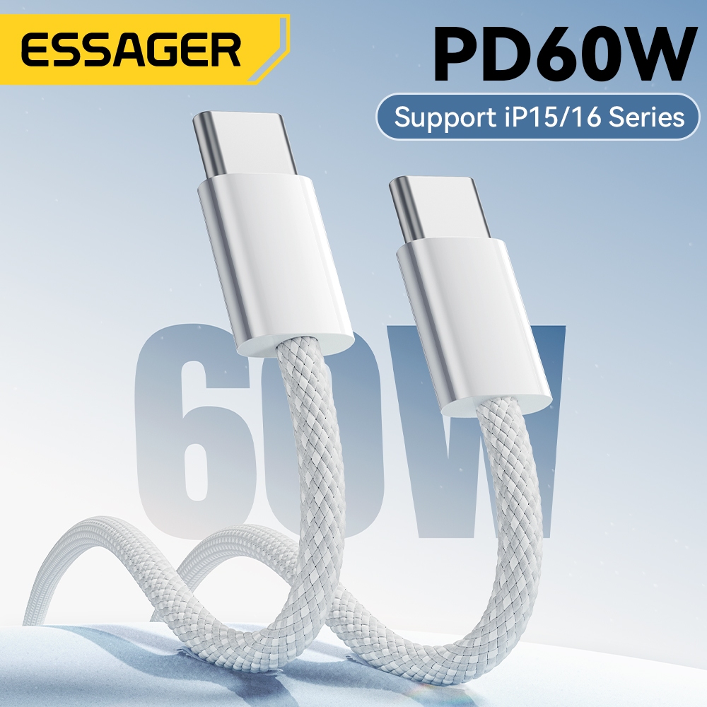 Essager Type C 60W Type-C Cable to Type C Fast Charge Data Cable For ...