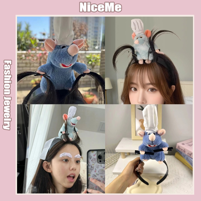 Cute Plush Headband Funny Mouse Hair Tie Fashion Cartoon Hair Ribbon ...