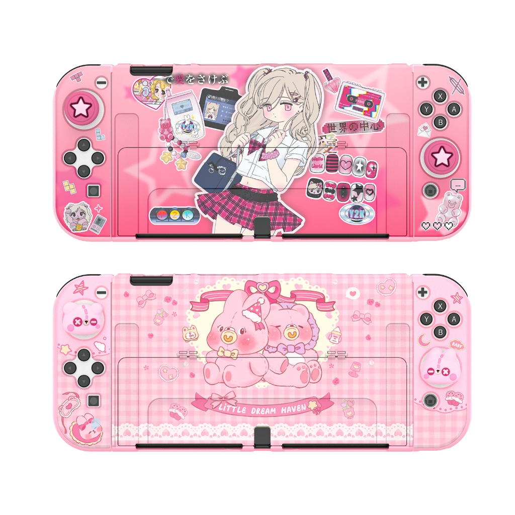 IINE Pink Protective Case for Switch Oled / Use PC material & Perfectly ...