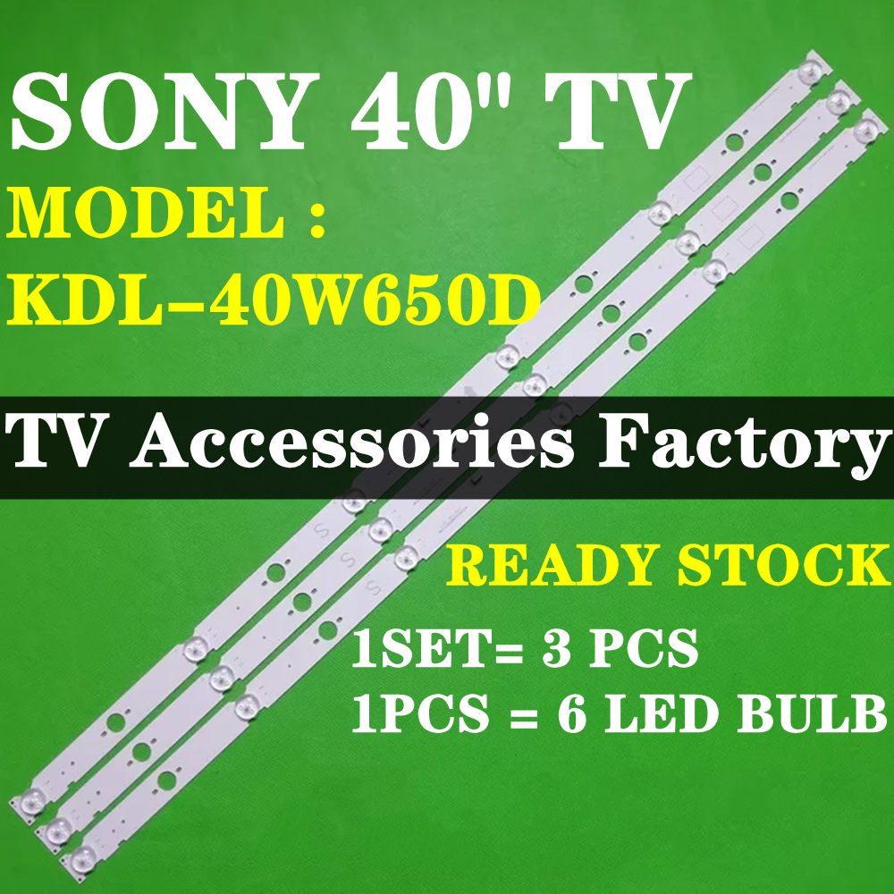 NEW 1 SET KDL-40W650D SONY 40 INCH LED TV BACKLIGHT ( LAMPU TV ) KDL ...