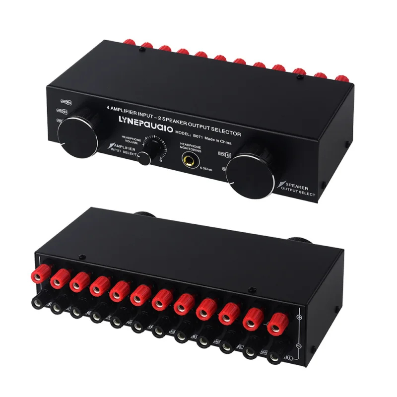 ⭐Amplifier Speaker Selector Switch Switcher 4 Input 2 Output /2 In 4 Out Power Amplifier Speaker ...