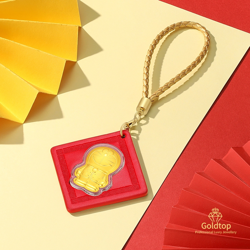 【Goldtop】Doraemon Wealth Attraction Gold Bars (0.2g) 999/24K Gold Coins ...