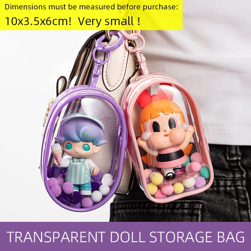Doll Mystery Box Bag Plush Toy Display Storage Bag PVC Transparent Doll ...