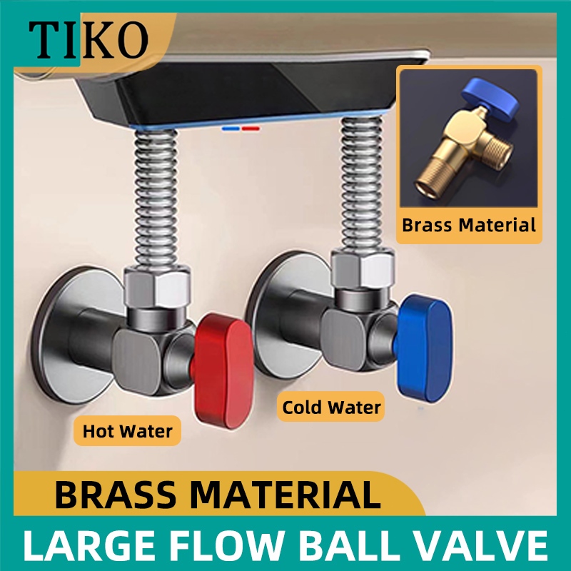 Bathroom Brass Ball Valve Kit Extended Thread Pipe Full Flow Ball Valve ...