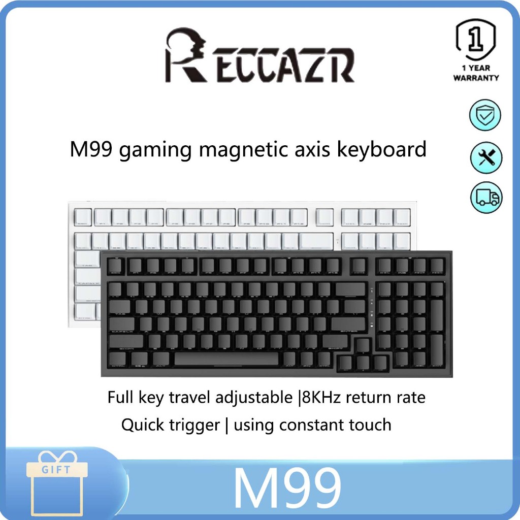 RECCAZR M99 Magnetic axis Mechanical keyboard Full Key Hot swappable ...