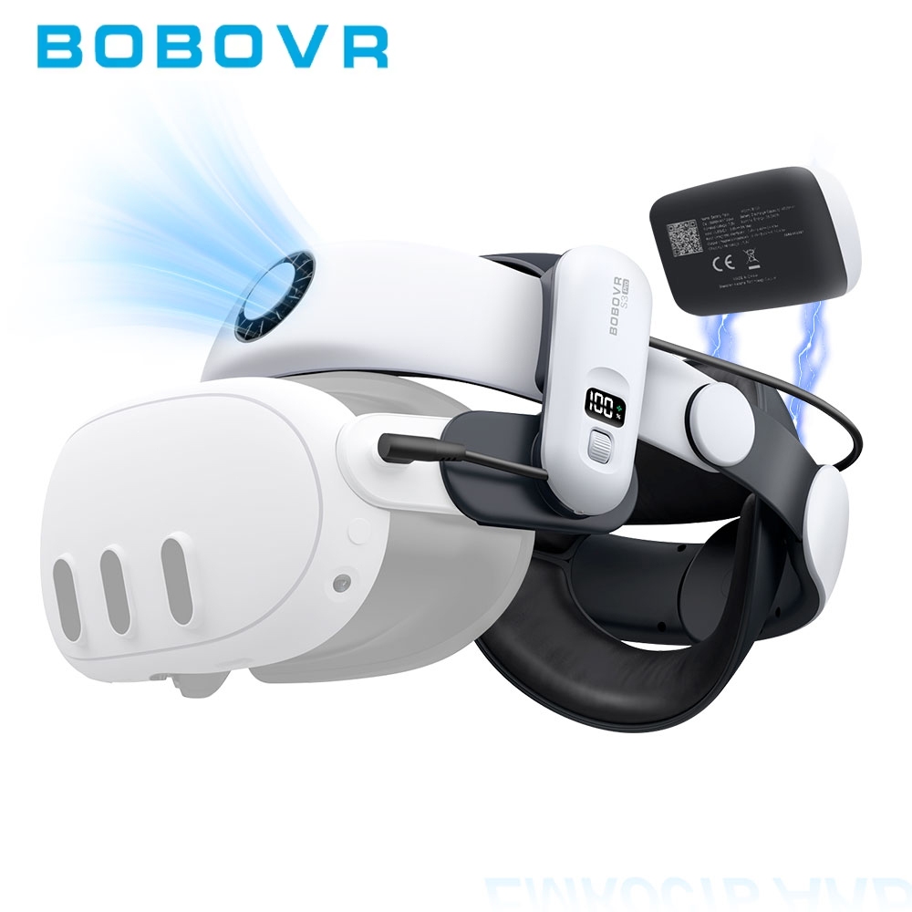 BOBOVR Head Strap Suitable for Meta Quest 3 M3 Max S3 Pro Super Strap with 10000mAh Battery M3 ...