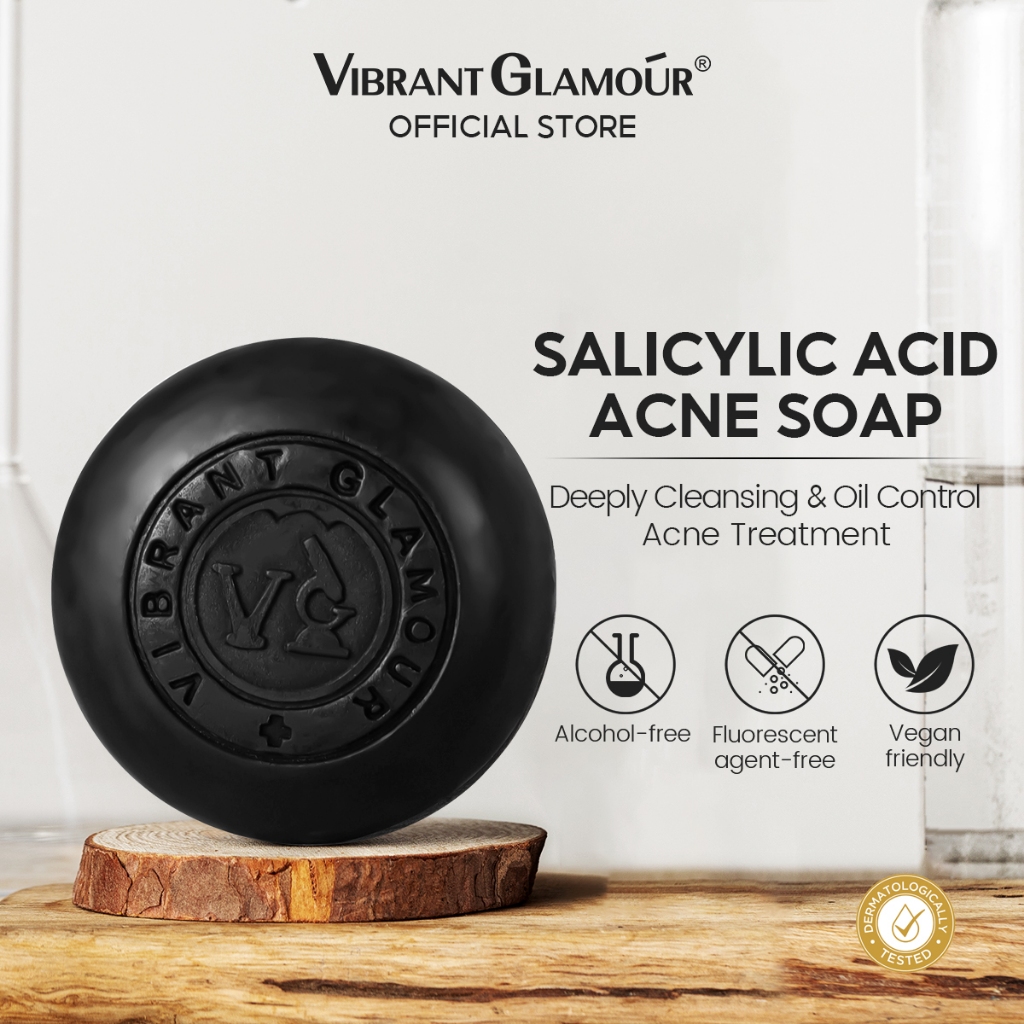 VIBRANT GLAMOUR Salicylic Acid Acne Treatment Soap Pore Exfoliating ...