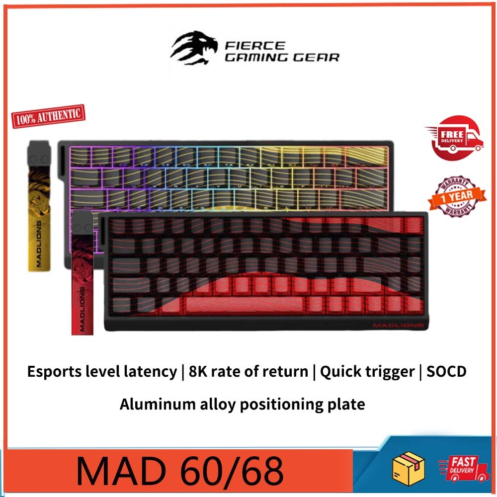 FGG MAD 60/68HE Eesports magnetic axis keyboard with streamlined configuration, low latency full ...