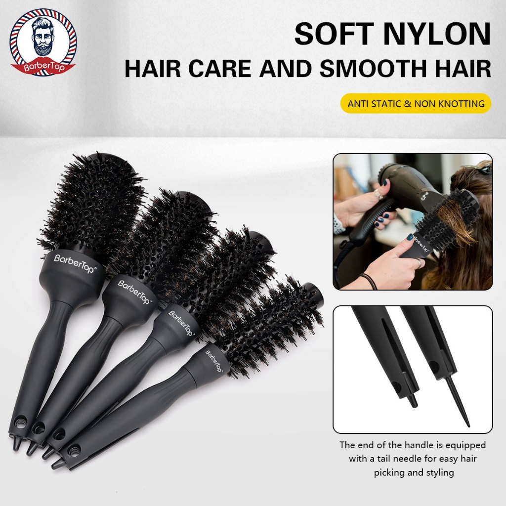 4 Sizes With Hair Black Aluminum Tube Comb Ladies Pear Blossom Ironing ...