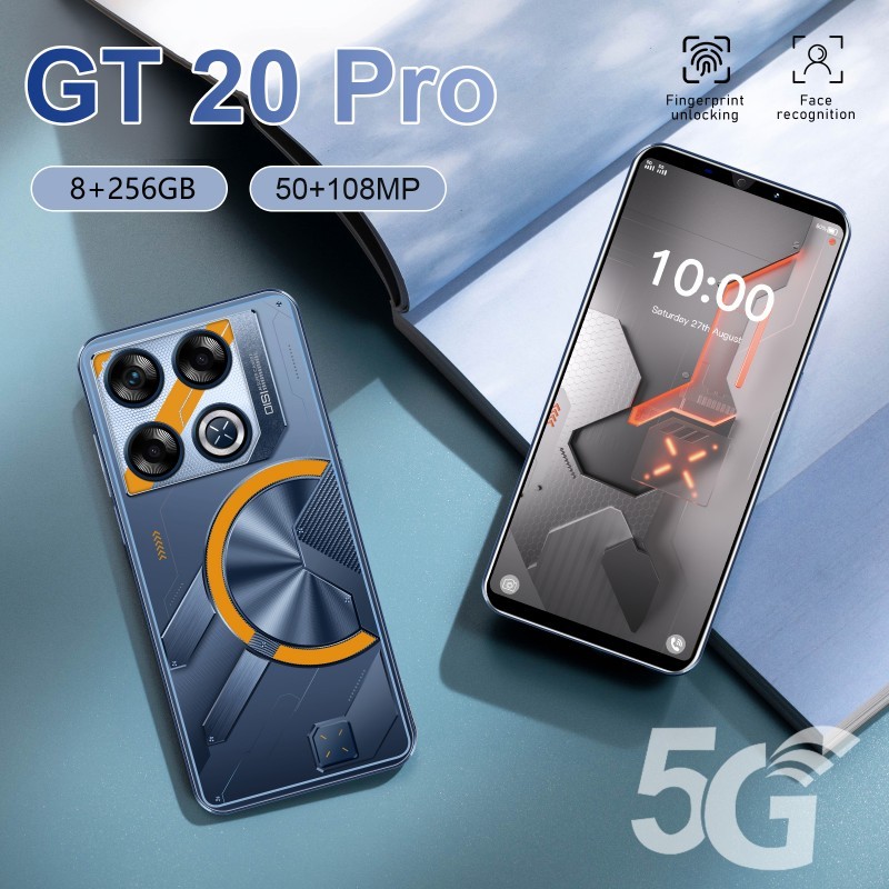 Phone GT20 Pro 5.5inch Handphone 8GB+256GB Smartphone 5G Android Mobile ...