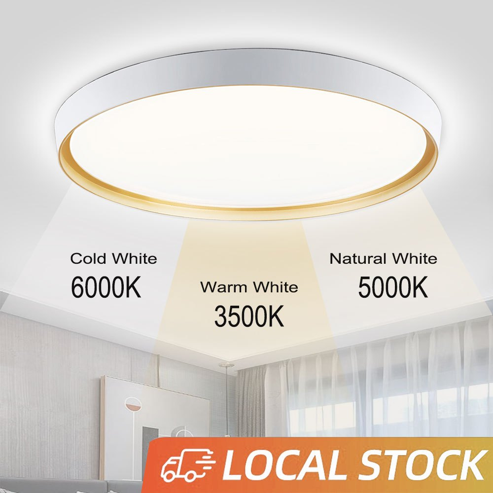 Minimalist Drum Ceiling Lamp 37CM Large Tri color ceiling light for ...
