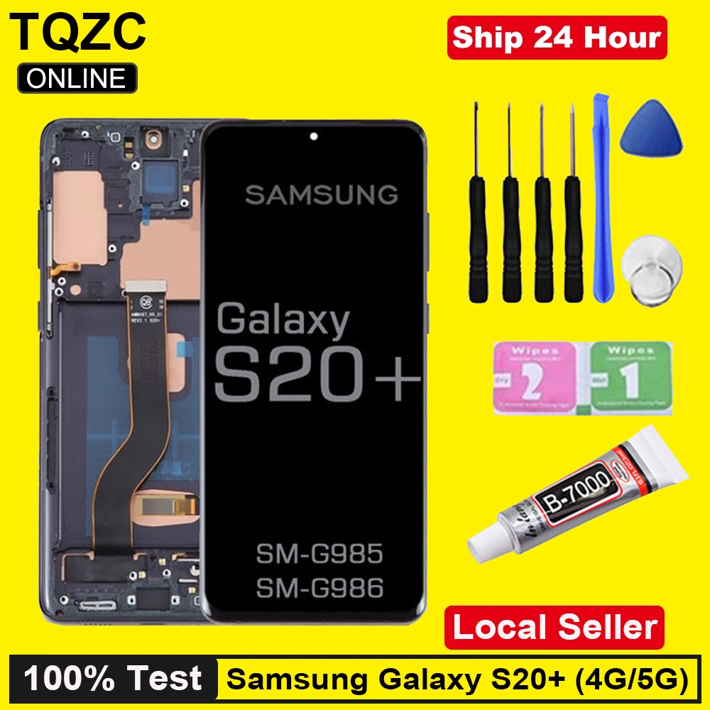 TQZC Original LCD For Samsung Galaxy S20+/S20 Plus (4G/5G) LCD Display Touch Screen Digitizer ...