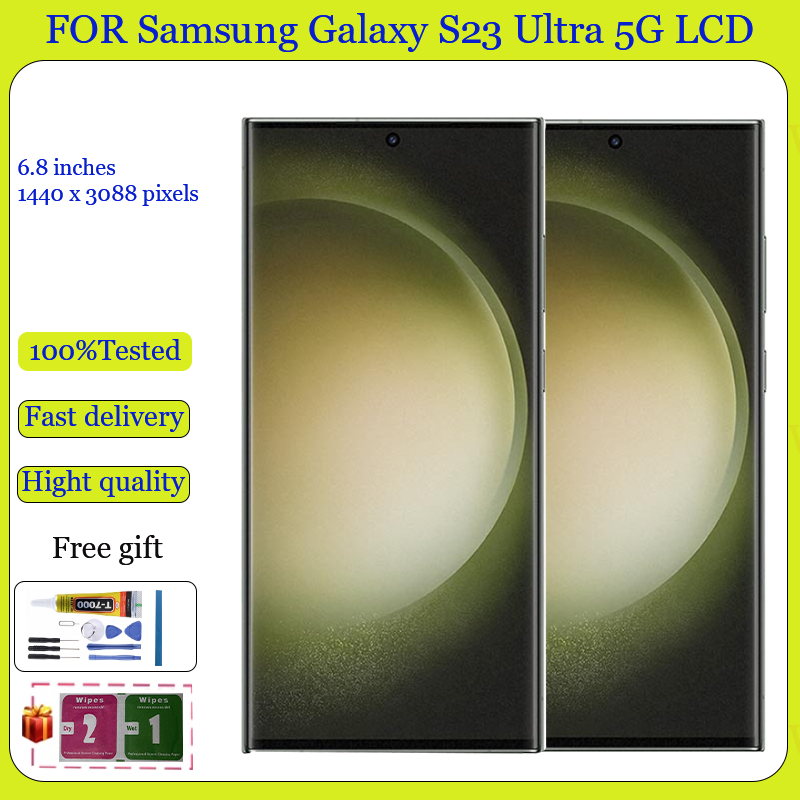 Original AMOLED For Samsung Galaxy S23 Ultra 5G LCD Display Touch ...