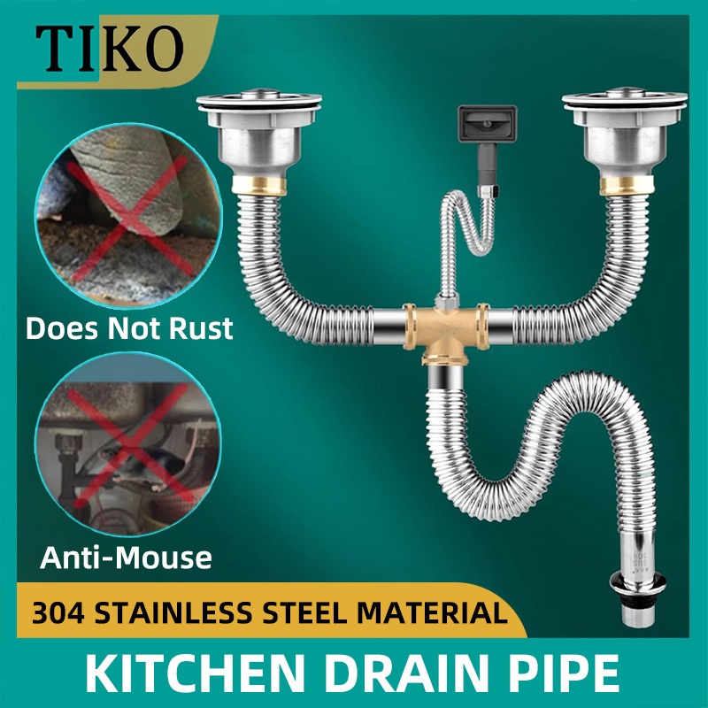 Kitchen Sink Drain Set Drain Anti-clogging Sink Multi Function ...