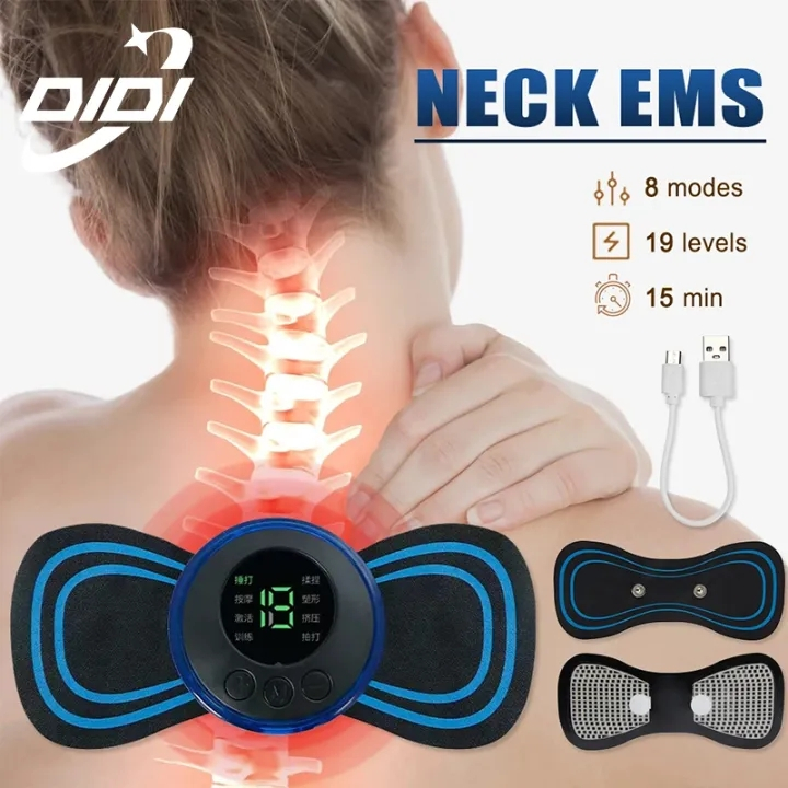 DIDI EMS Neck Massager 8 Mode Cervical Massage Patch with Remote ...