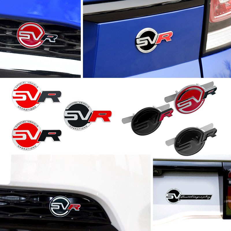 3D Front Grille Emblem Metal Car Body Rear Trunk Badge Sticker SVR Logo ...