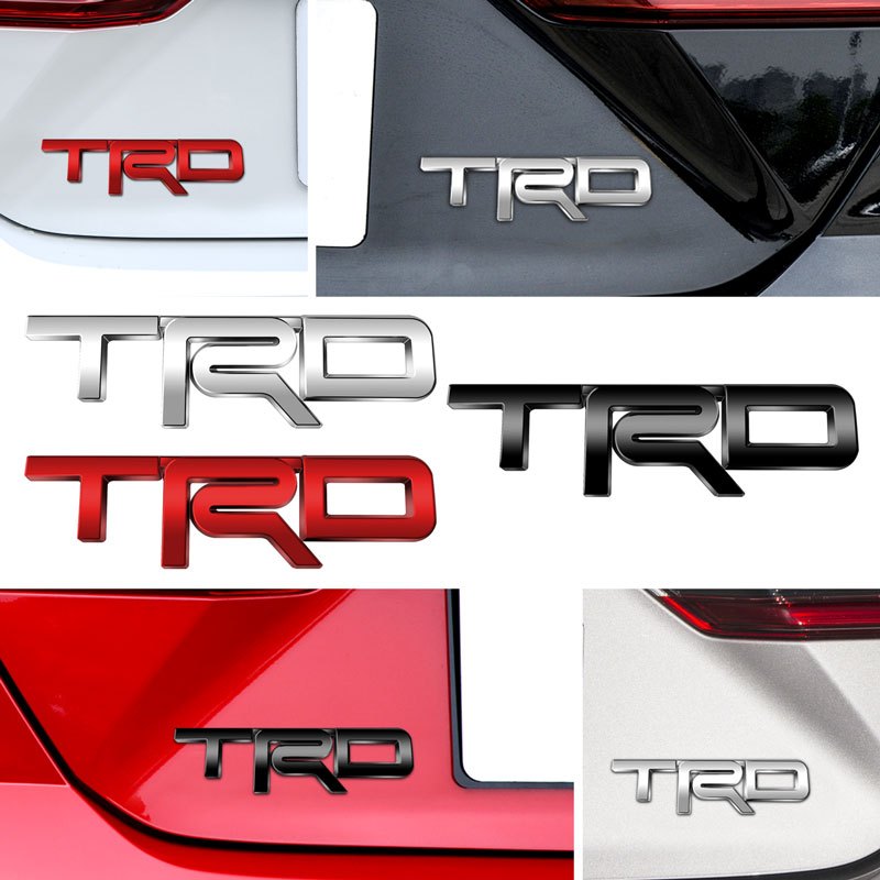 New 3D Metal TRD Logo Car Sticker Fender Trunk Body Badge Rear Bumper ...