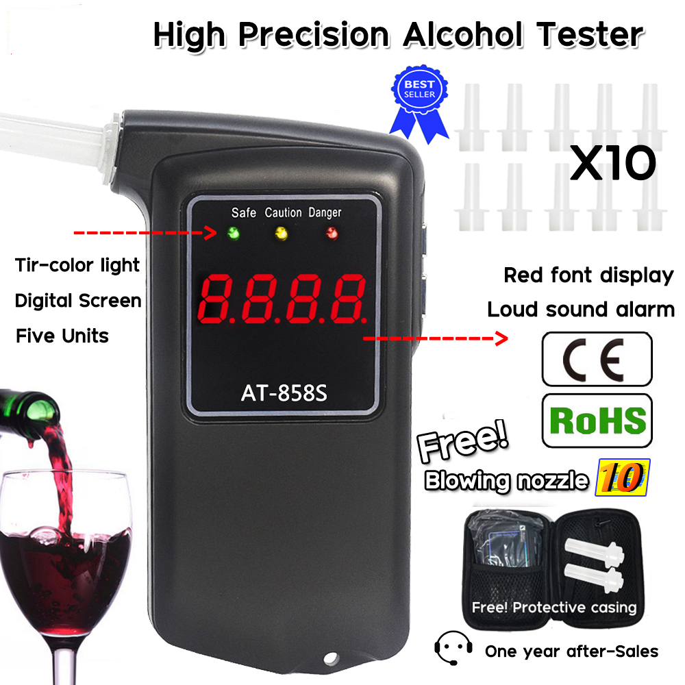 Alcohol tester Professional Alcohol Breath Tester Breathalyzer Analyzer ...