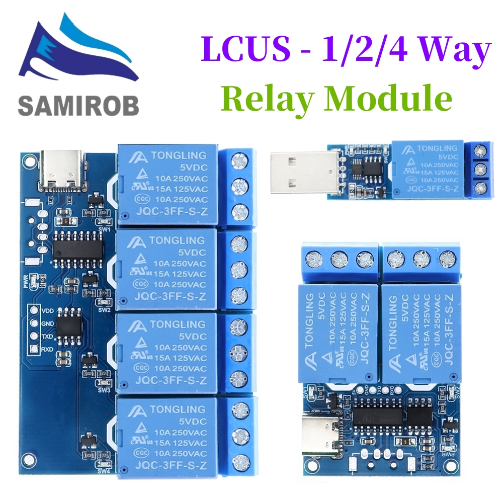 LCUS-1 /2 /4 Way Type-C/ USB-A Relay Module Electronic Converter PCB ...