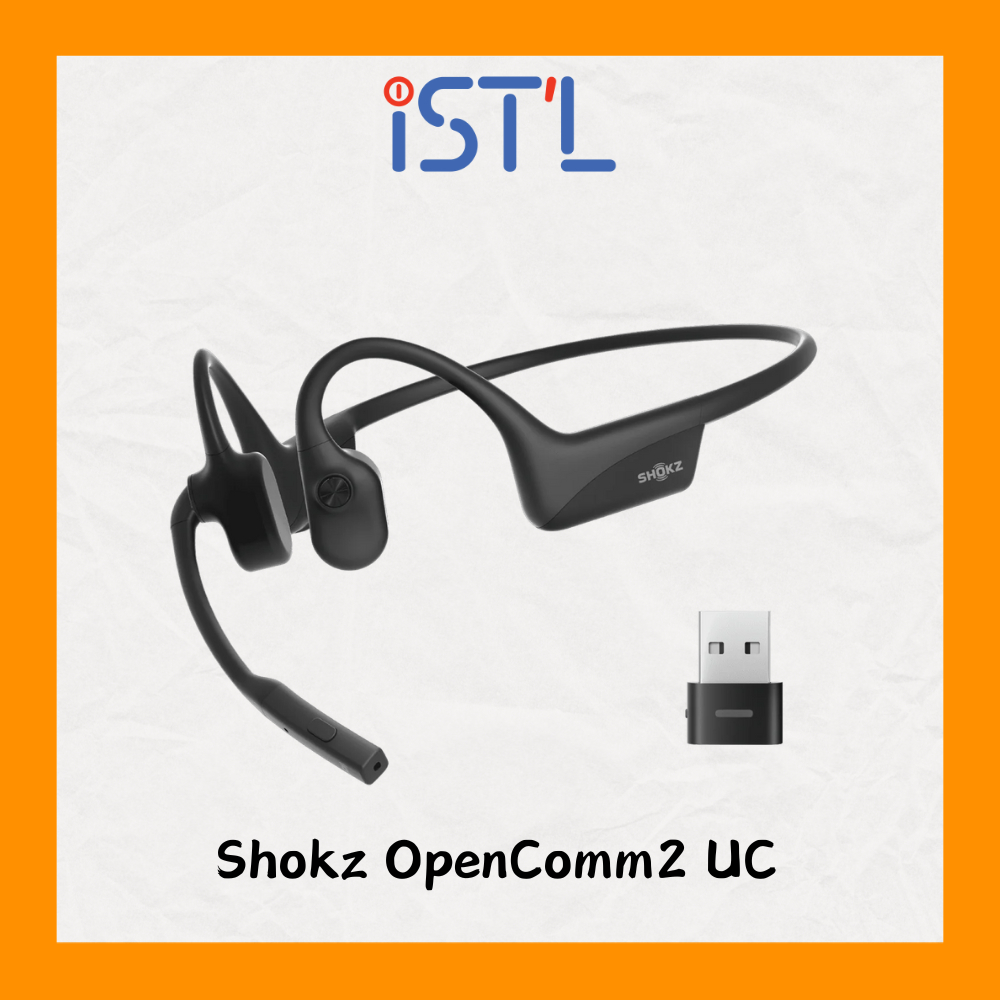 Shokz OpenComm2 UC Bone Conduction Stereo Bluetooth Headset C110 (USB-A) | Shopee Malaysia