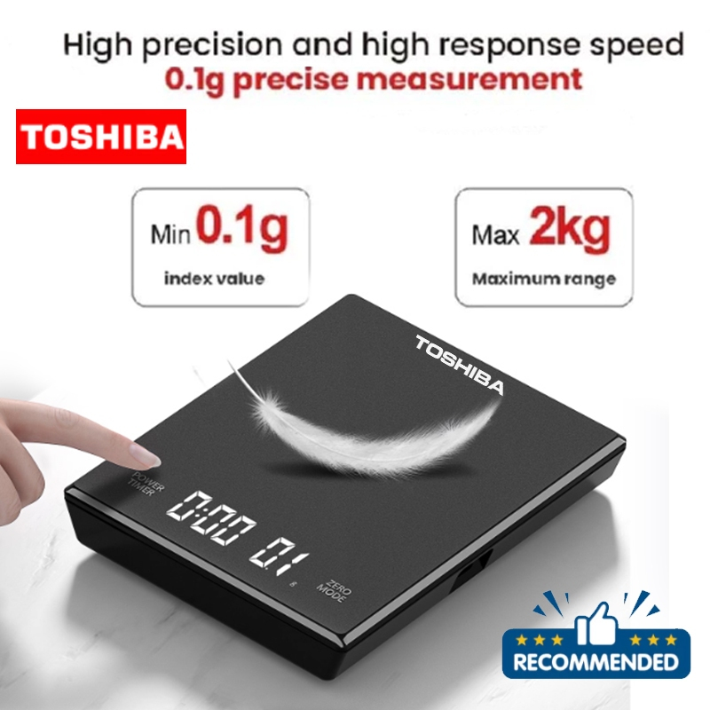 (In stock) Toshiba Coffee Kitchen Digital Electronic Scale Coffee Scale ...