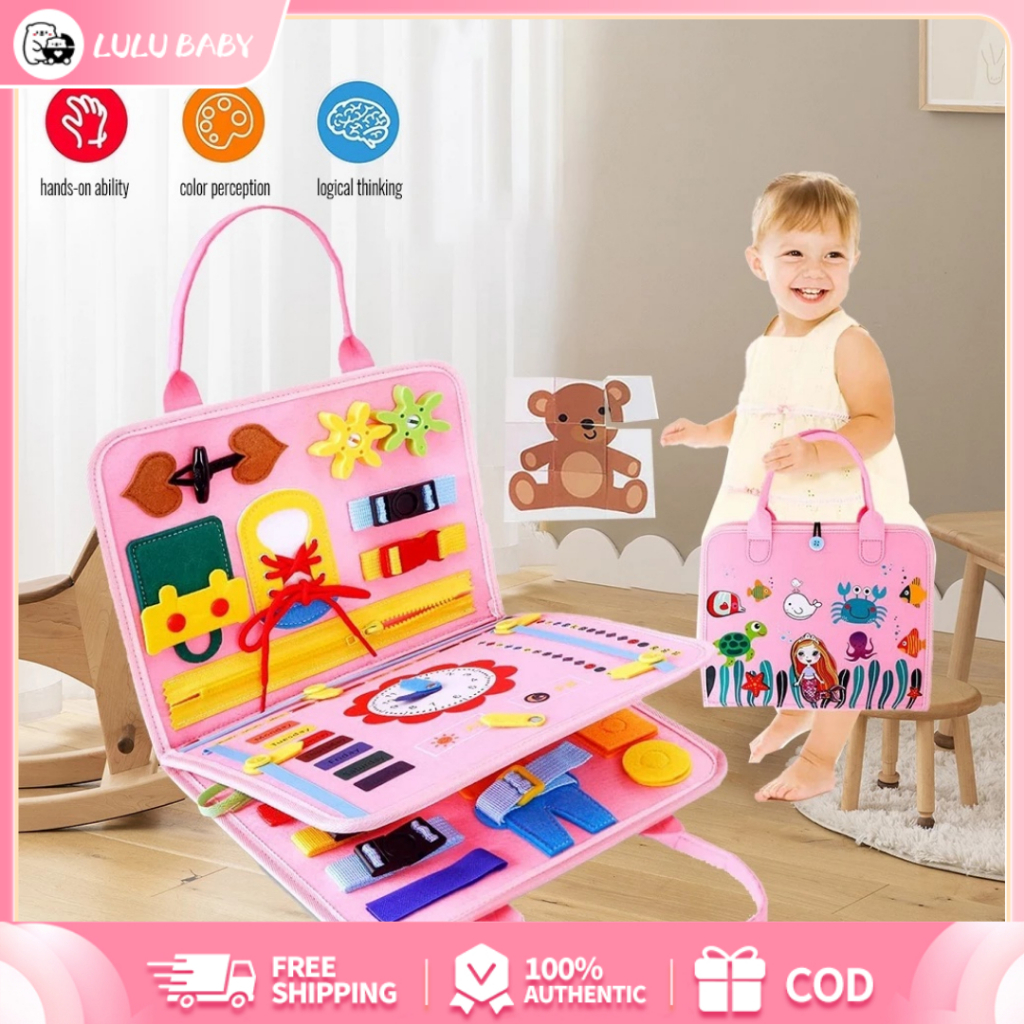 Baby Felt Learning Board Montessori Busy Board Baby Sensory Toys Kid ...