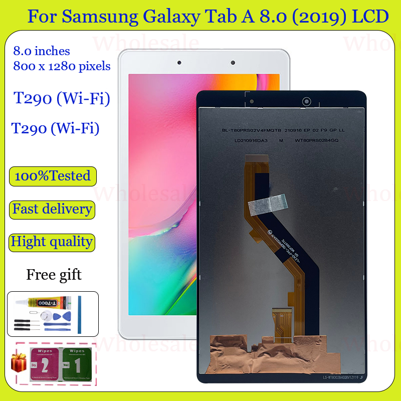 Original For Samsung Galaxy Tab A 8.0 2019 SM-T290 SM-T295 T290 T295 LCD Display Touch Screen ...