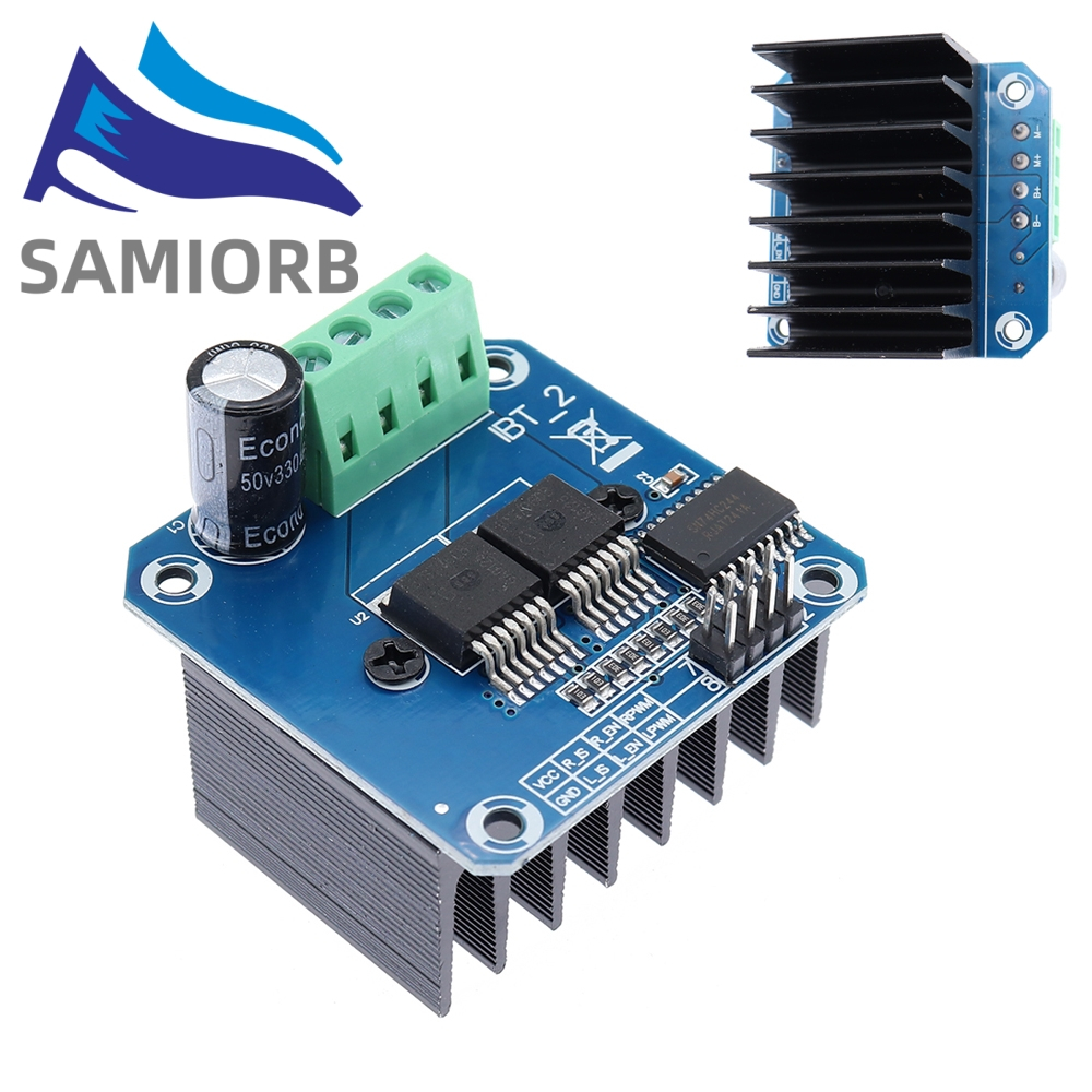 Double BTS7960 43A H-bridge High-power Motor Driver module/ diy smart car Current diagnostic for ...