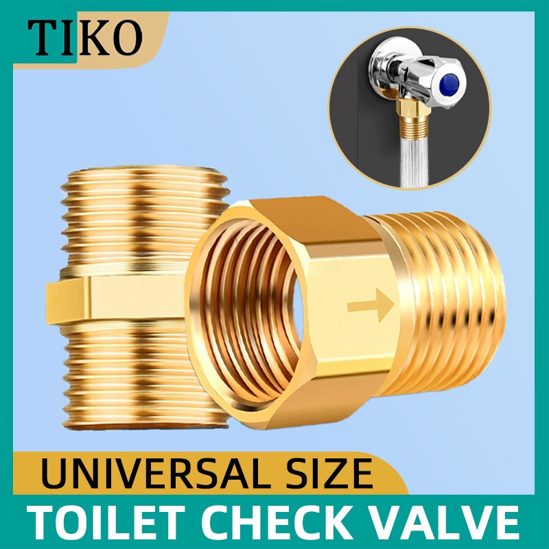 Toilet Check Valve Bathroom Pipe Stop Valve Brass One-way Anti-dirty ...