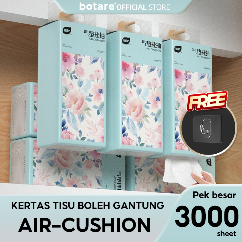 [3 pcs]Botare Air Cushion Tissue Deluxe Soft Pack Facial Tissue Large 4 ...