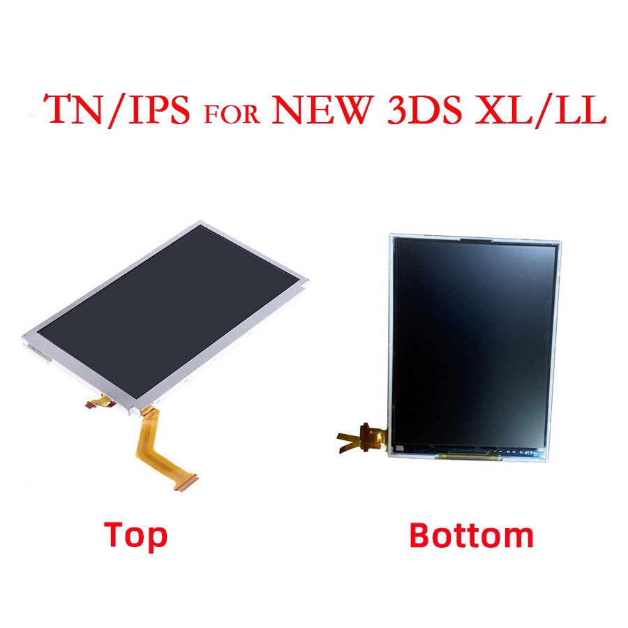 IPS LCD FOR NEW 3DS XL LL upper and lower screens new 3dsxl top screen ...