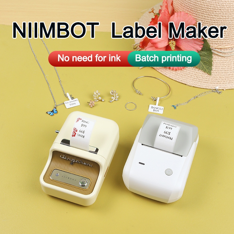 NIIMBOT B1/B21 Label Makers - Barcode Label Printer Bluetooth Portable Thermal Printer for Small ...