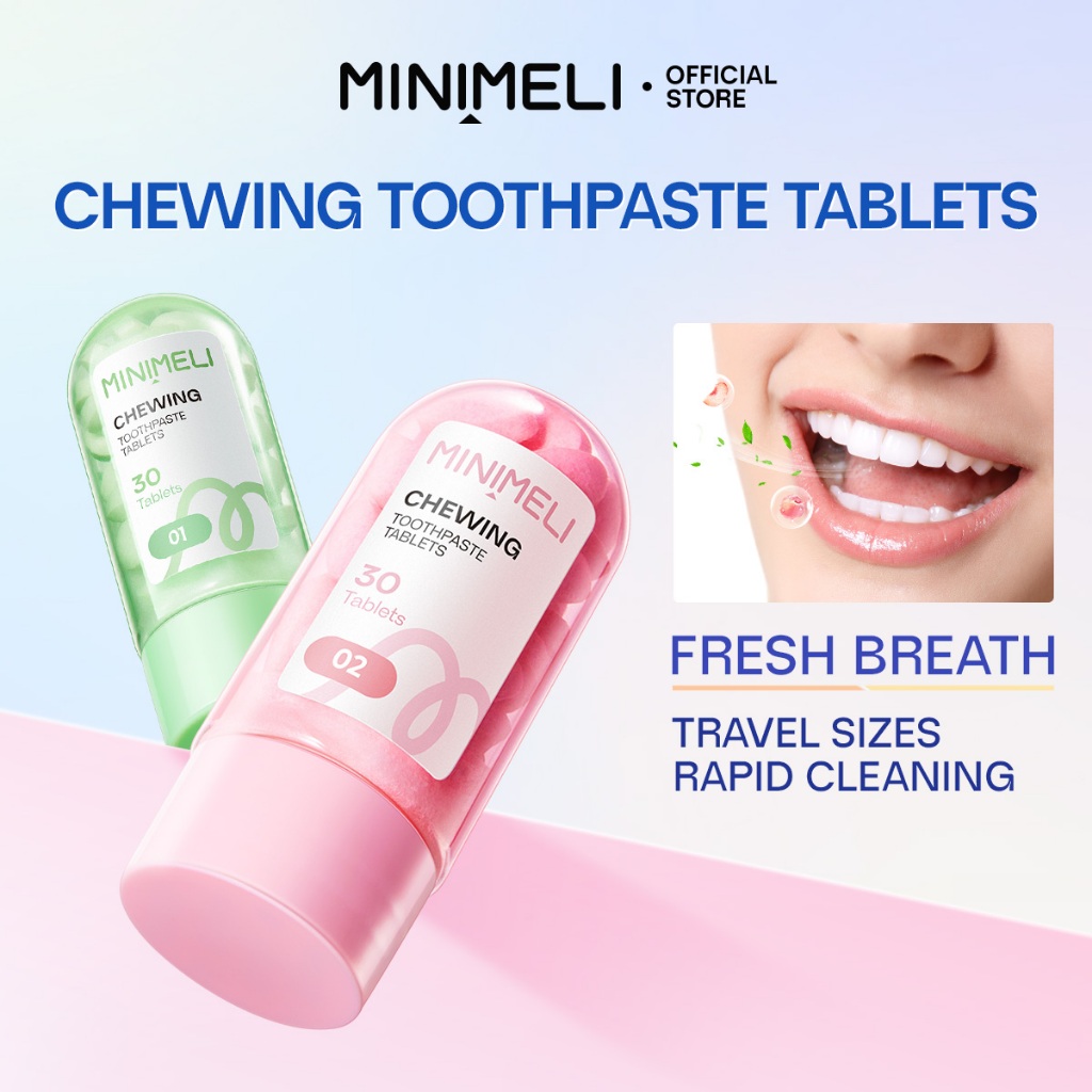 MINIMELI Chewing Toothpaste Tablets - Healthy Oral Care-Instant Fresh ...