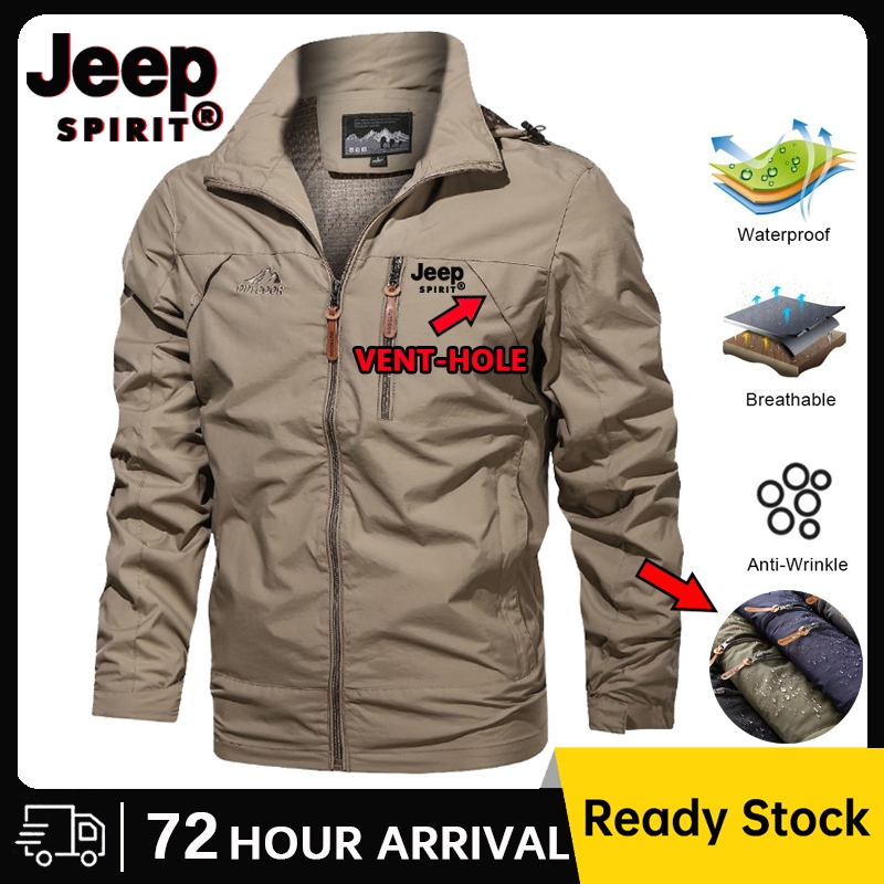 JEEP SPIRIT Men Military Waterproof Riding Tactical Outerwear hoodie ...