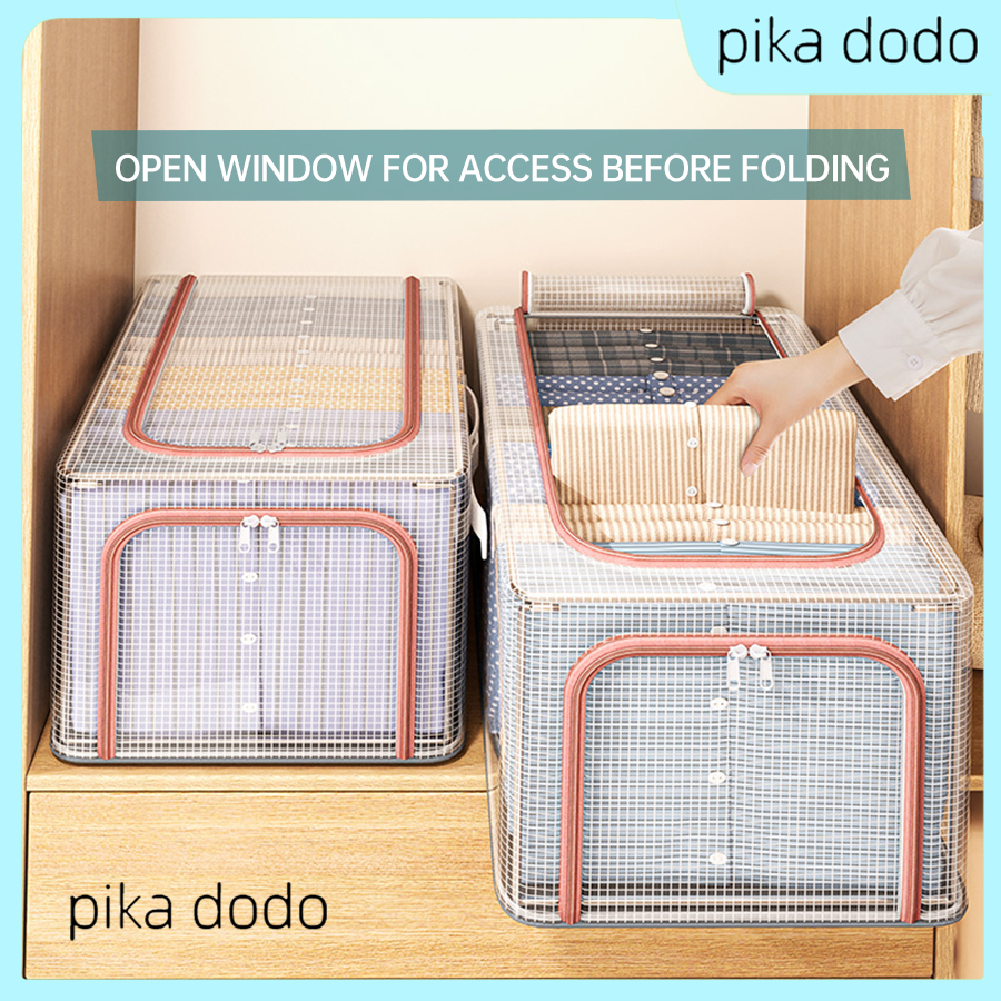 Foldable Wardrobe Clothes Storage Box Large Capacity Closet Organizer Pants Storage Container ...
