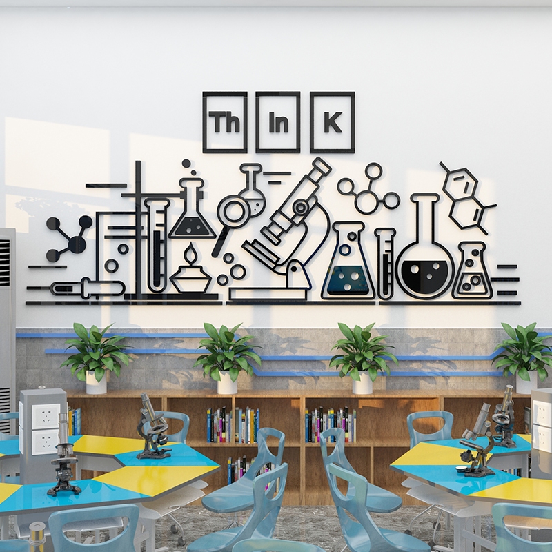 Chemical Equipment Laboratory Classroom Decoration Acrylic 3d Wall ...