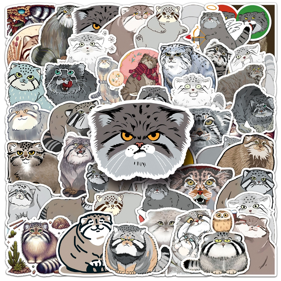 Funny 50 Piece Steppe cat Stickers Waterproof DIY For Phones Laptop Car ...