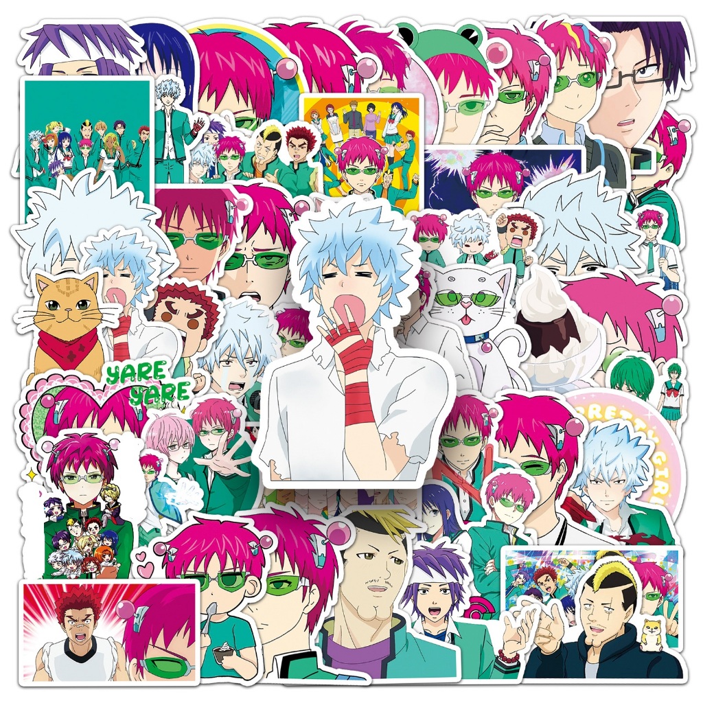 10/50 Pcs/Set Handmade Cartoon Funny Cute Saiki Kusuo Fashionable ...