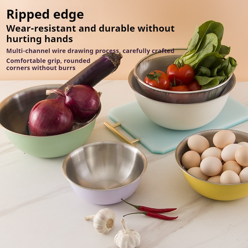 【ALLEN】With Scale Basin（3- Piece set）/Household Salad Basin Set/Kitchen ...